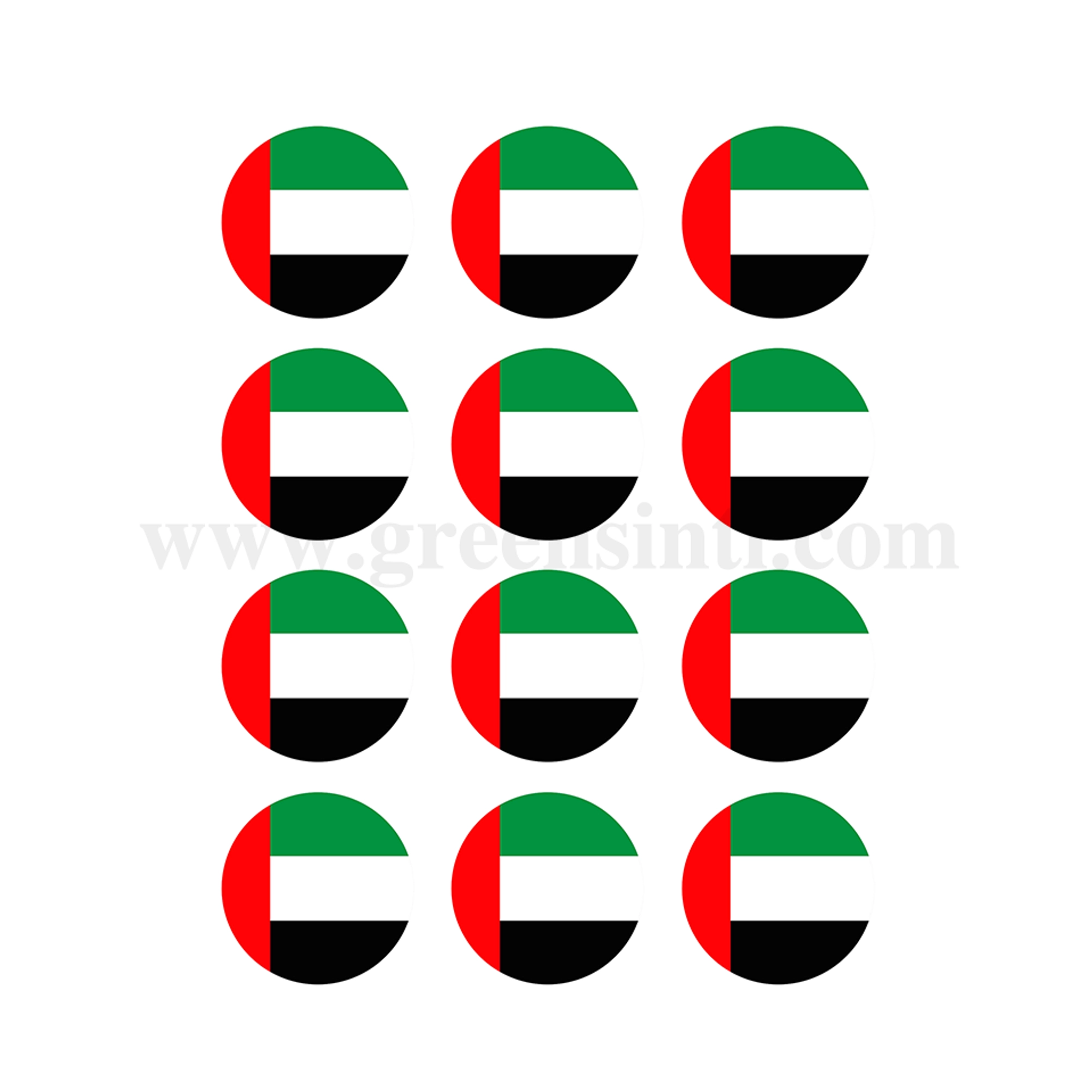 Quality Edible Frosting Sheet UAE Flag in Dubai | Greens